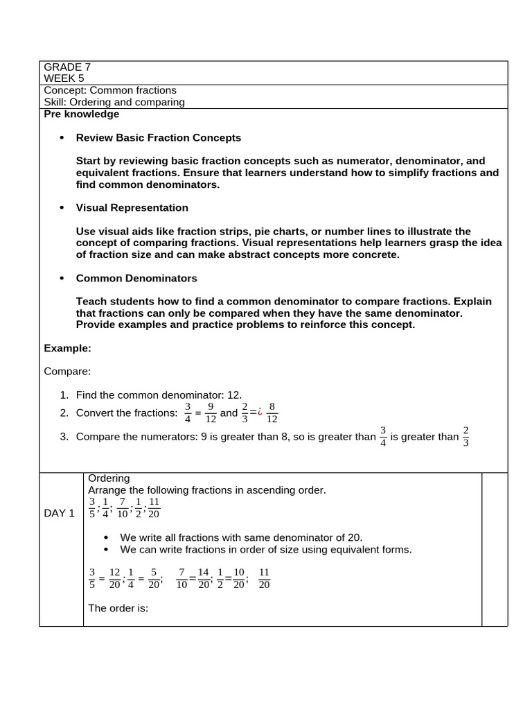 Week 5 Grade 7 Informal Workshhet | PDF | Arithmetic | Mathematics