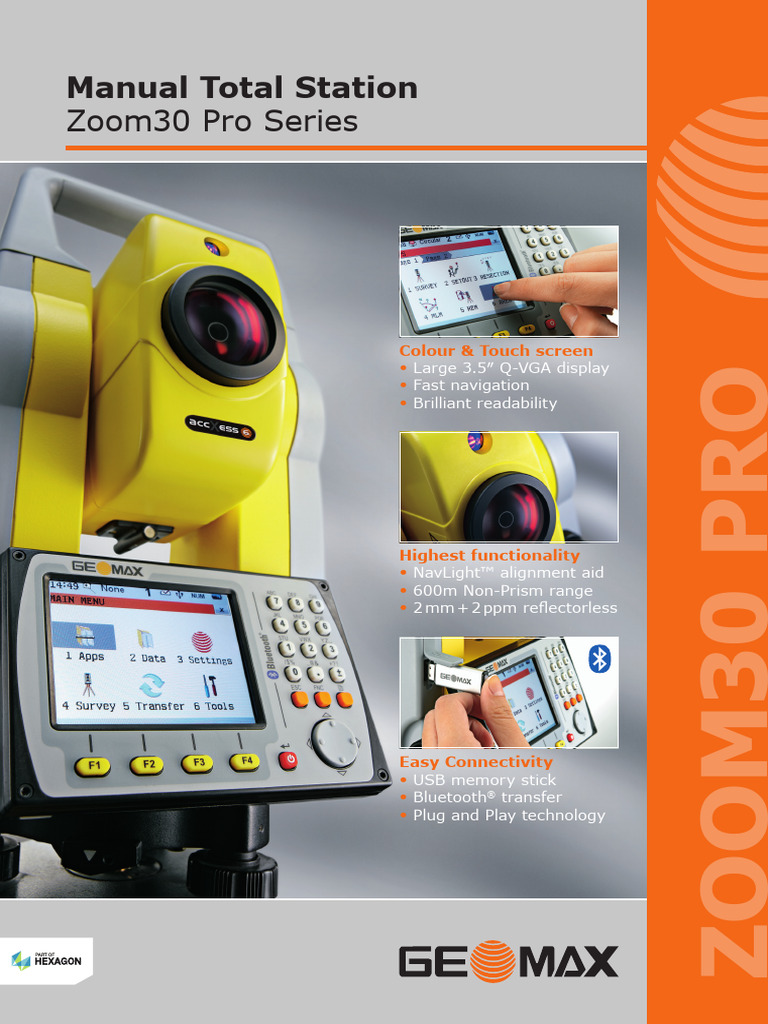 1 GeoMax Zoom30 Pro Data Sheet | PDF | Usb | Usb Flash Drive