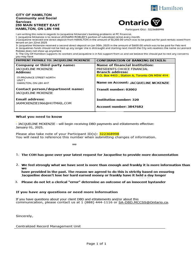 Banking Confirmation COH Feb042025 | PDF