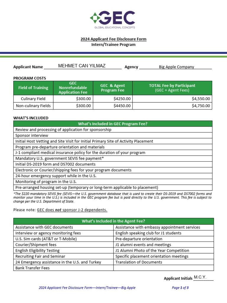2024 InTr Participant Program Fee Disclosure Form_Big Apple (1) 2 | PDF ...