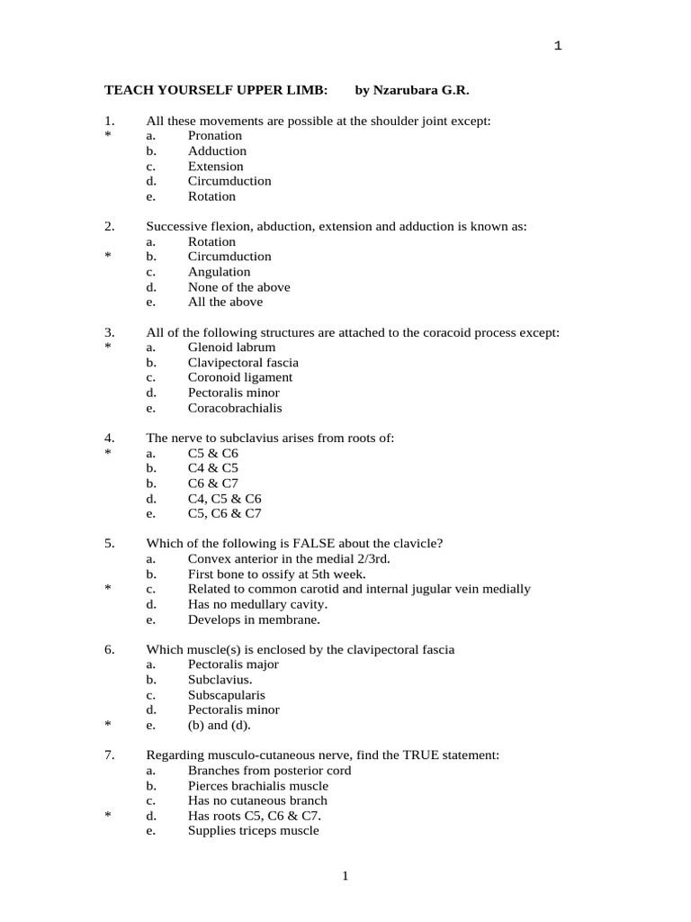 Teach Yourself Upper Limb Revised | PDF | Elbow | Arm