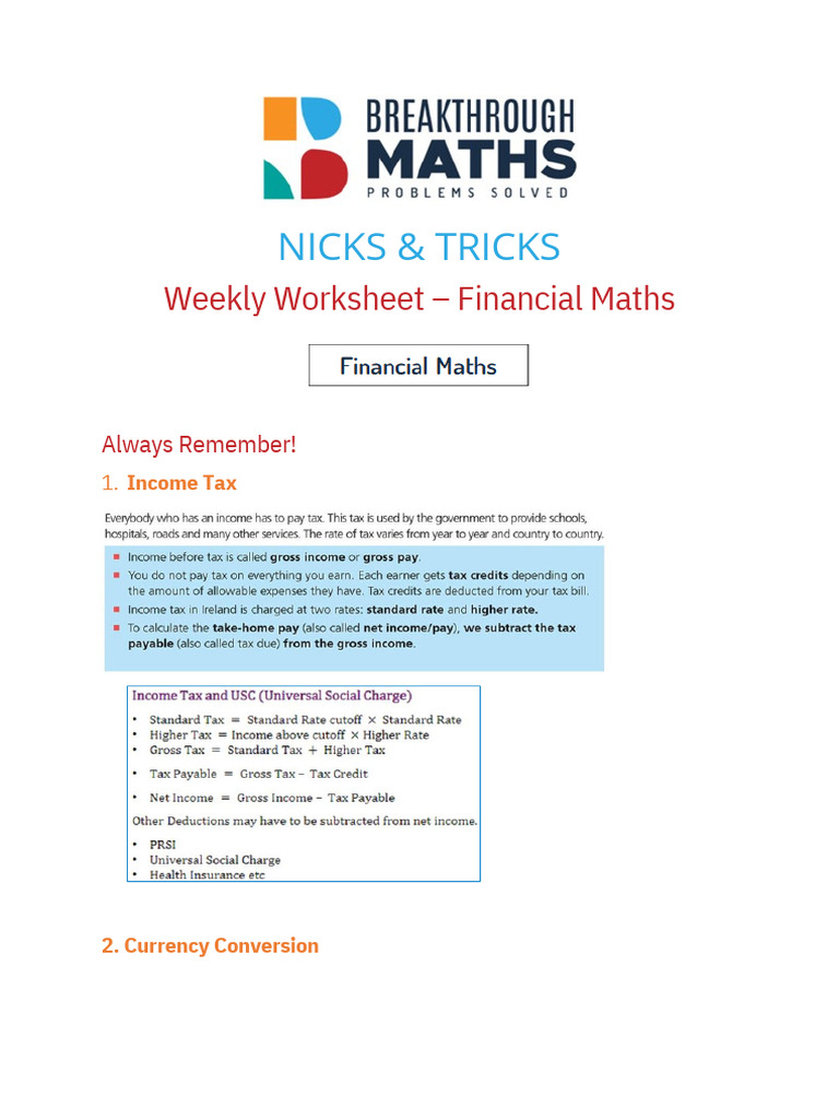 LC HL Financial Maths WS1.PDF 2 | PDF