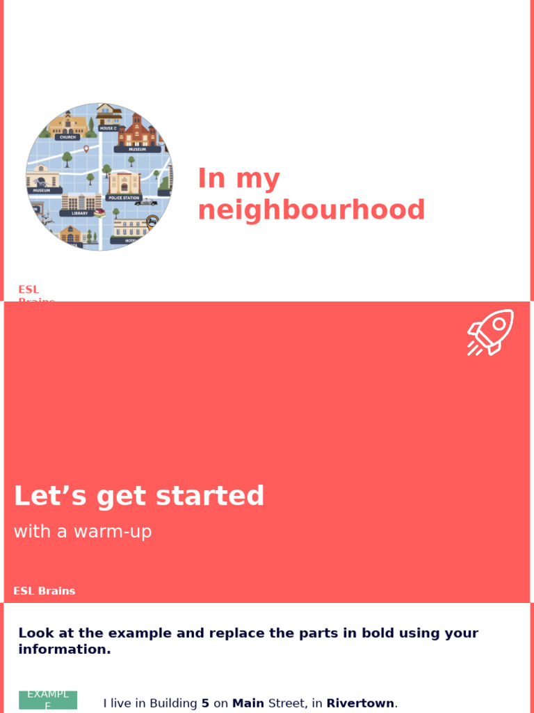 ESL Brains - in My Neighbourhood | PDF | English As A Second Or Foreign ...