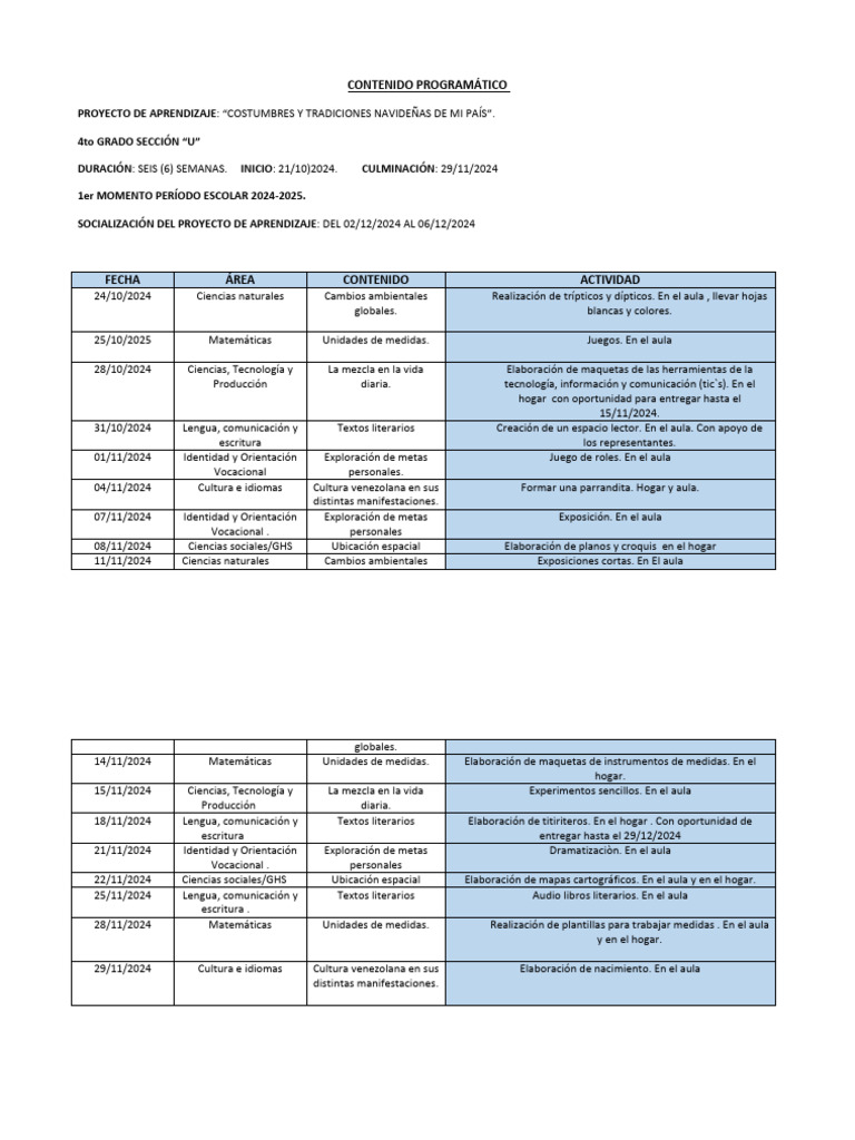 Contenido Programático | PDF