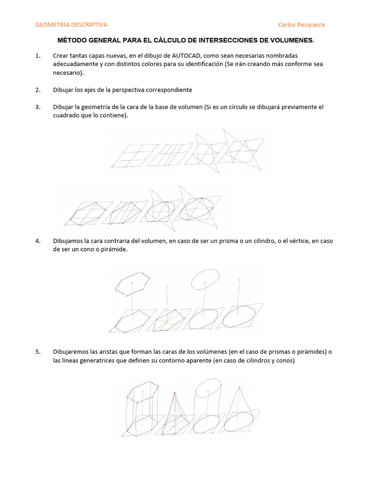 Intersecciones Metodo General | PDF | Geometria clasica | Formas geométricas
