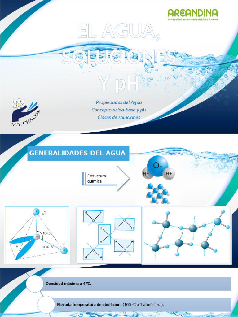 1. El Agua, Soluciones y PH | PDF | Ph | Agua