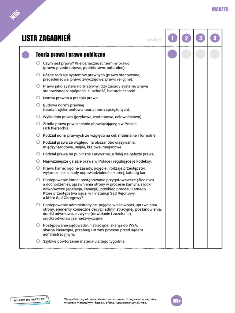 3 Planer WOS - Marzec | PDF