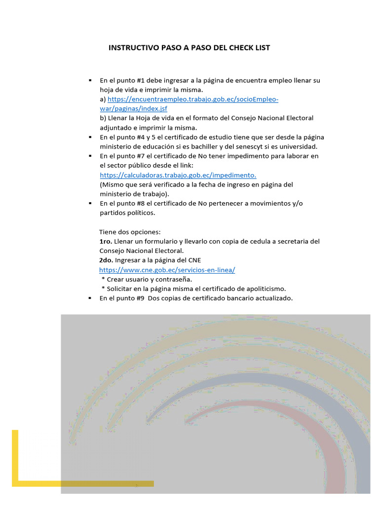 INSTRUCTIVO Control de Documentos para Contratación de Personal - SRD | PDF