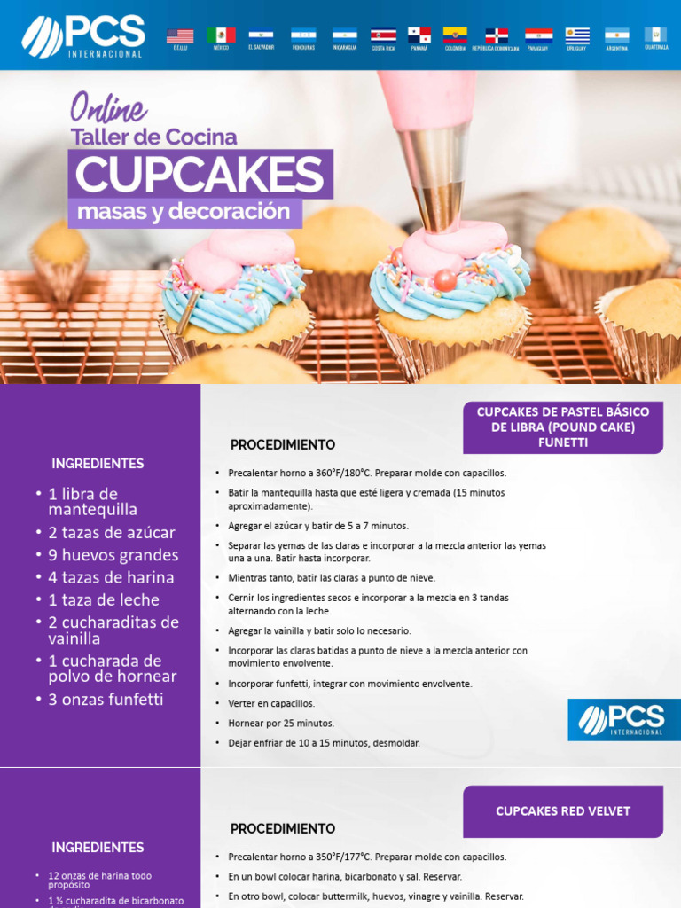 RECETAS CUPCAKES | PDF | Magdalena | Alimentos