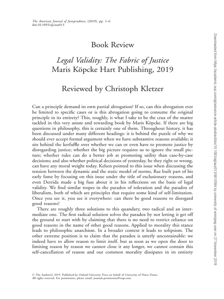 Legal Validity and Justice Explored | PDF | Reason