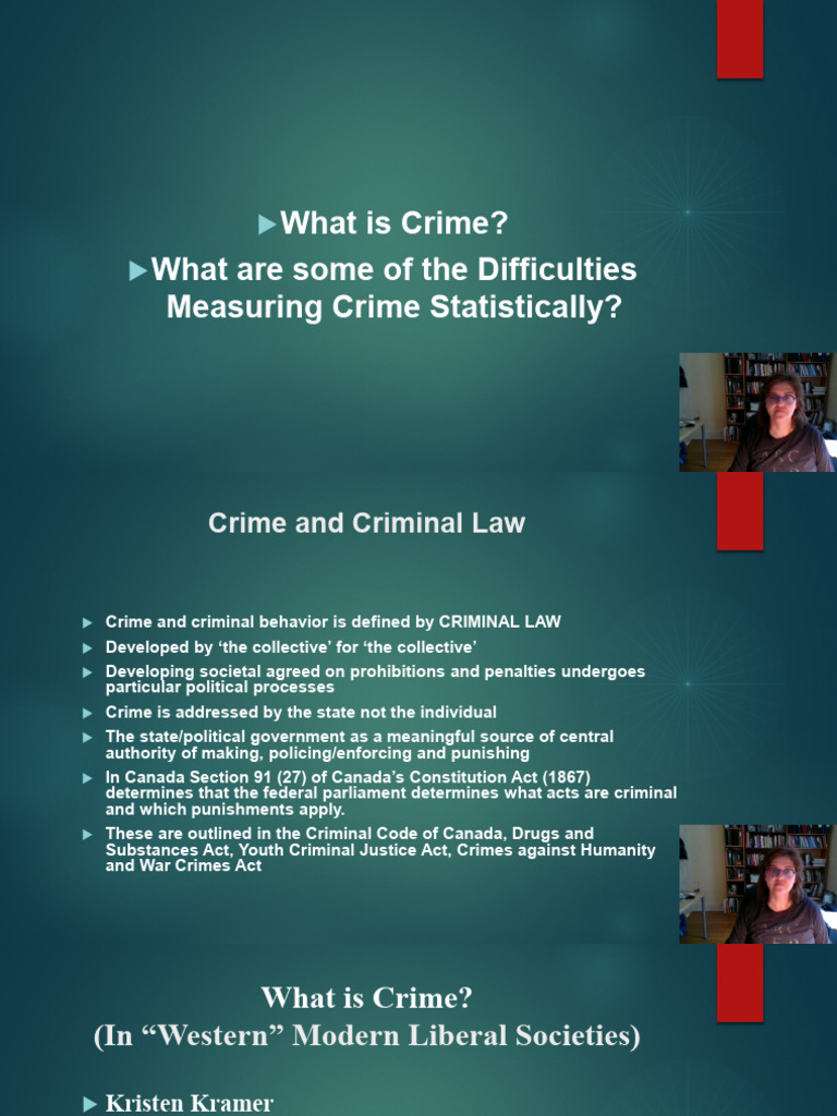 VCRM 102 Lecture 2 What Is Crime and Measuring Crime-1 | PDF | Crimes ...