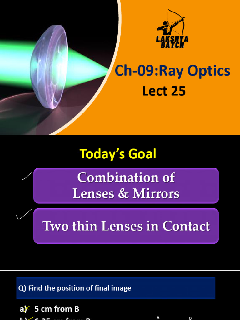 Ray Optics Lecture 25 | PDF Ray Optics Lecture 25 | PDF