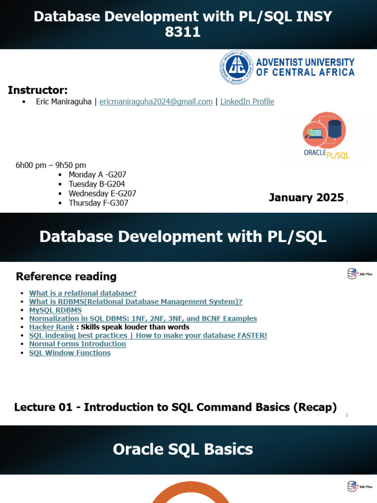 Lecture - 01 - Upgraded | PDF | Relational Database | Databases
