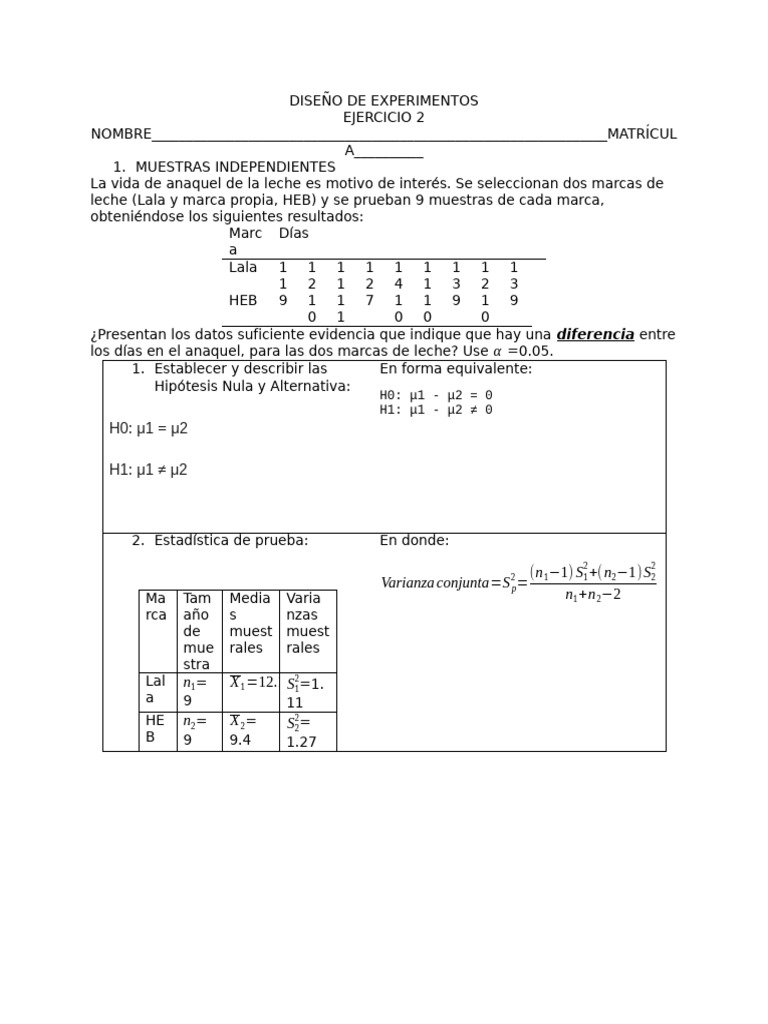 Ejercicio 2-1 | PDF | Intervalo de confianza | Estadísticas