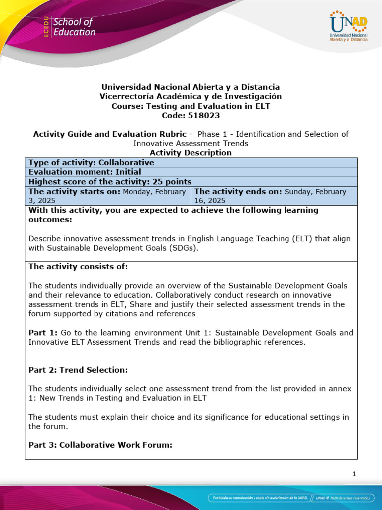 Activity Guide and Evaluation Rubric - Unit 1 - Phase 1 ...