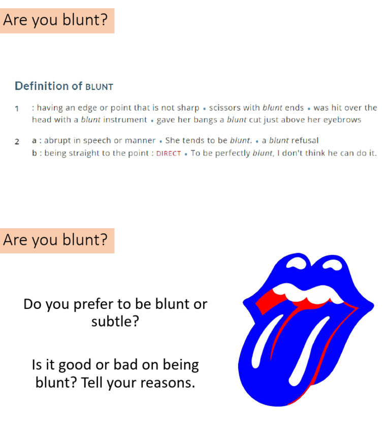 BEING BLUNT | PDF