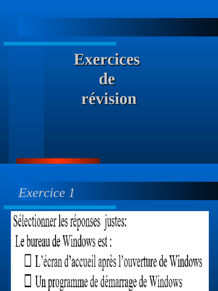 Exercices de Revision | PDF