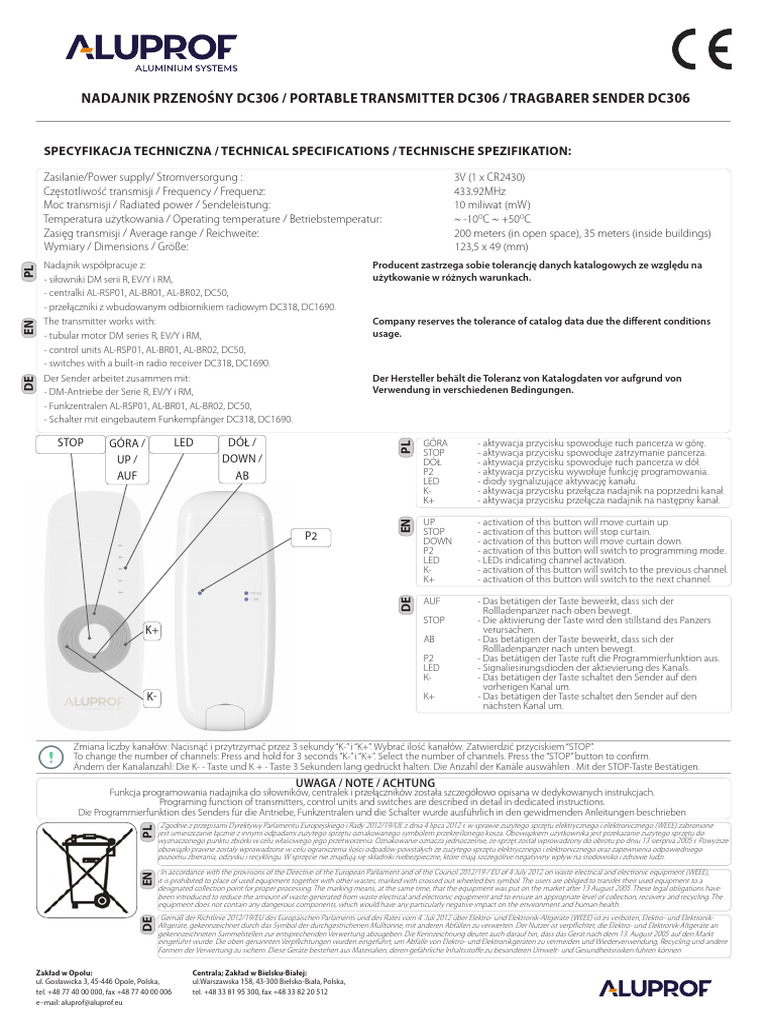 DC 306 Trzyjezyczna | PDF