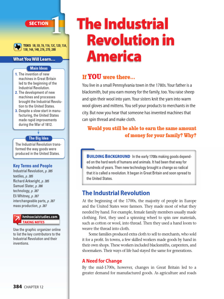 Slater vs. Whitney: Key Industrial Contributions | PDF | Industrial ...