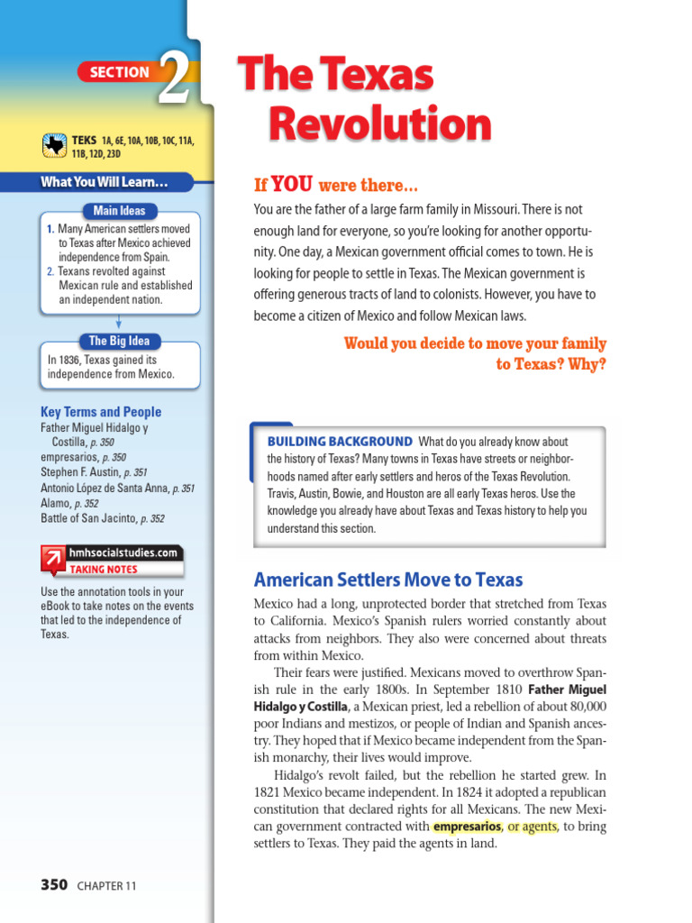 Key Figures of the Texas Revolution | PDF | Battle Of The Alamo | Texas ...