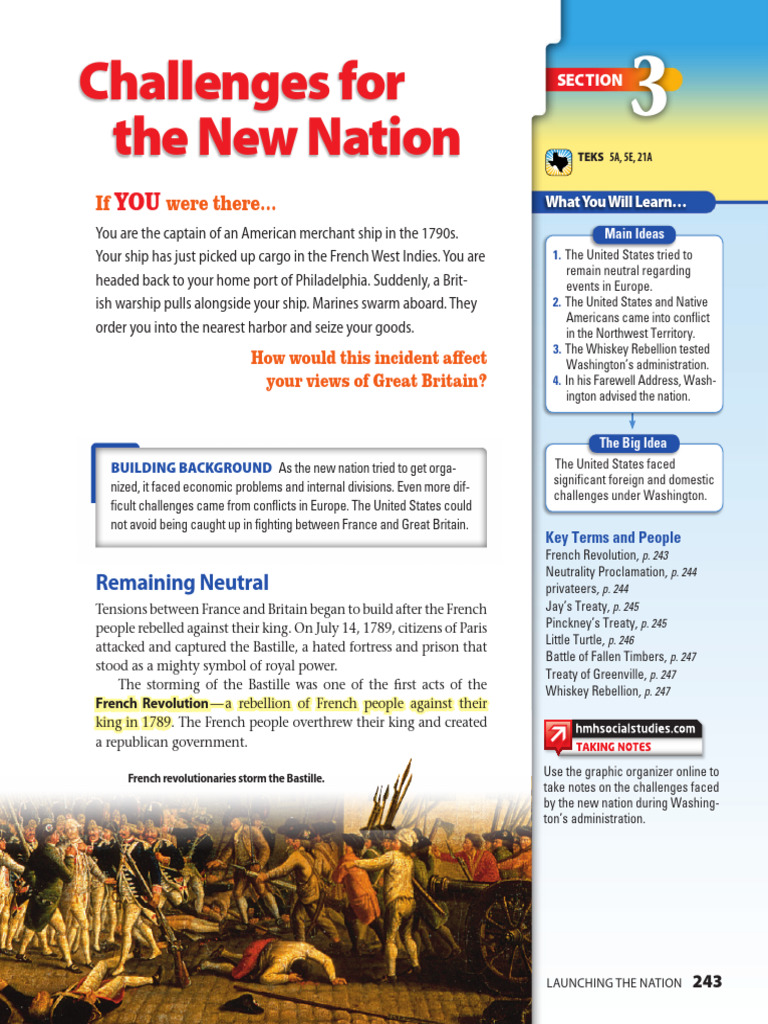 Chapter 7 Section 3 Reading | PDF | George Washington