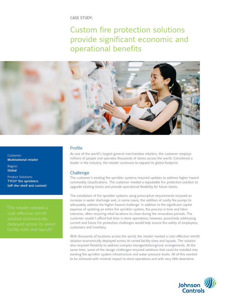 Custom Fire Solutions Case Study - 9 20 | PDF | Fire Sprinkler System | Retail