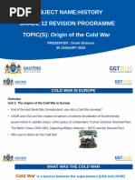 2026 Grade 12 History Term 1 Plan | PDF