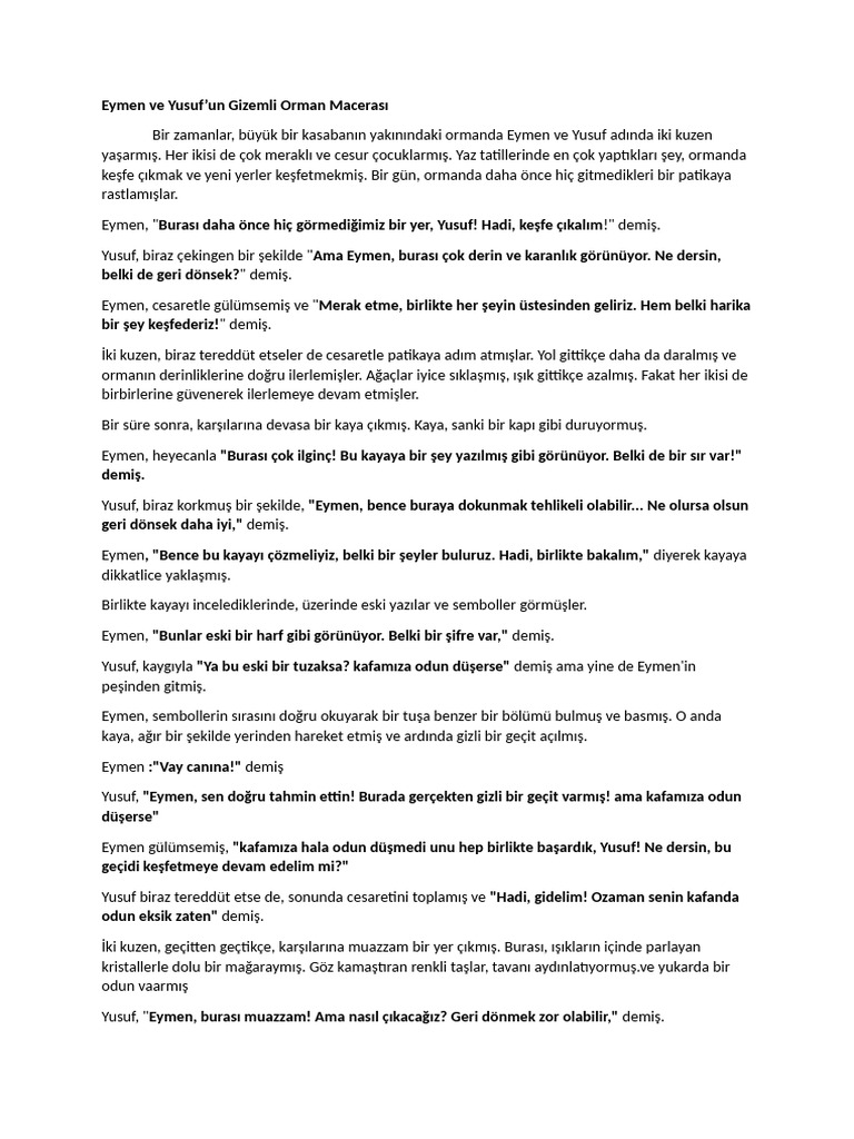 Eymen Ve Yusuf | PDF