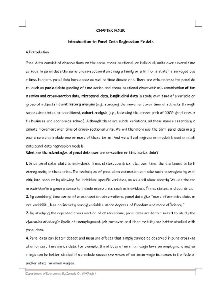 Econometrics Chapter Four_Phoenix (1) | PDF