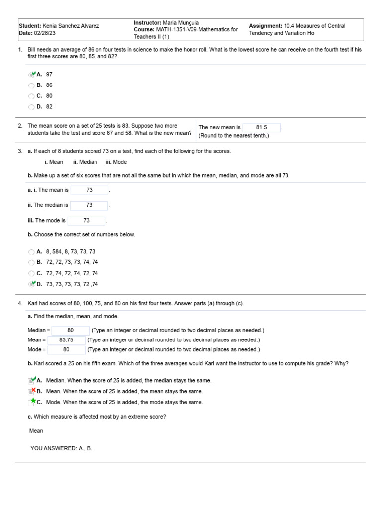 10.4 Measures of Central Tendency and Variation Ho-Kenia Sanchez ...