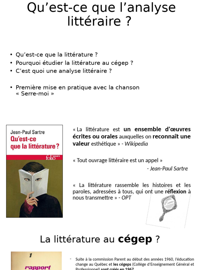 Quest-ce Que Lanalyse Litteraire | PDF | Apprentissage