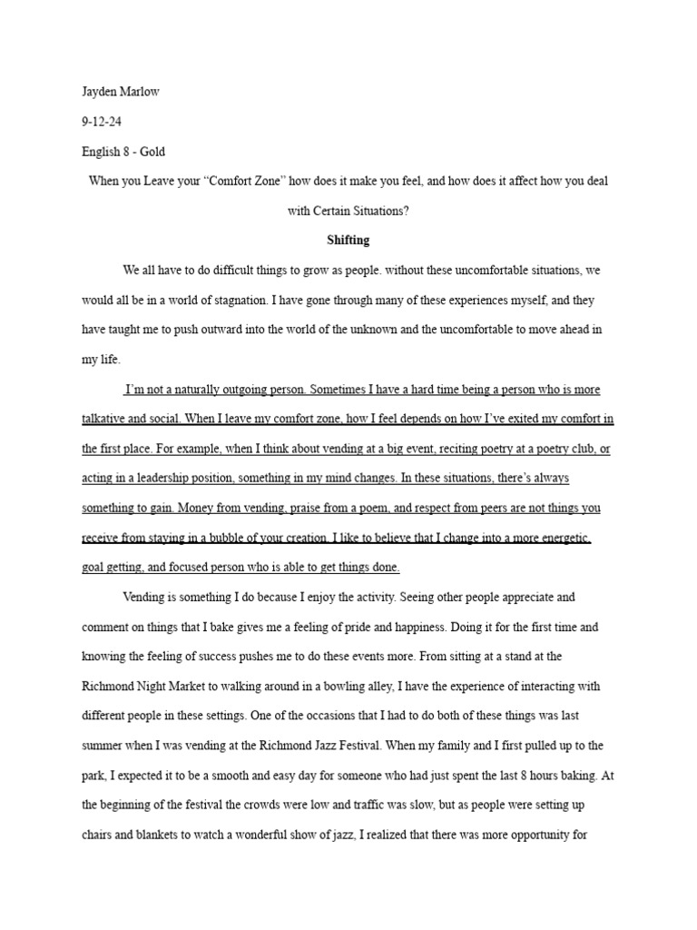 Personal Narrative - Final Draft 3 | PDF | Feeling