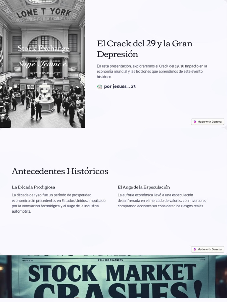 Impacto del Crack del 29 en la Economía | PDF | Accidente de Wall ...