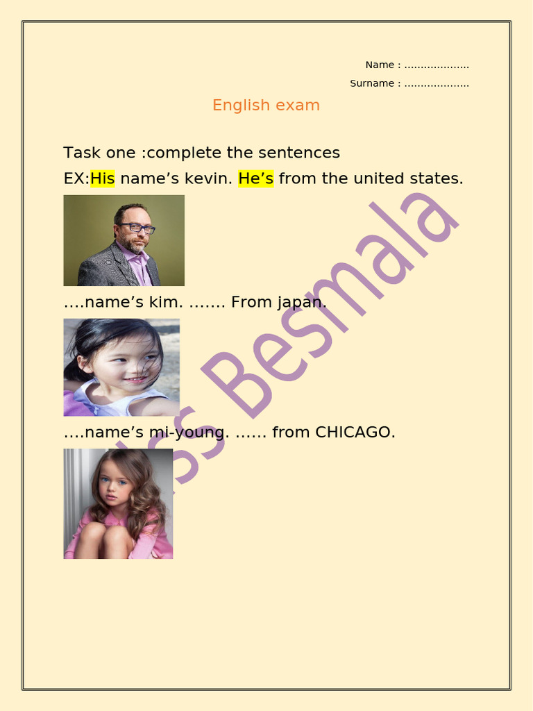 English Exam | PDF
