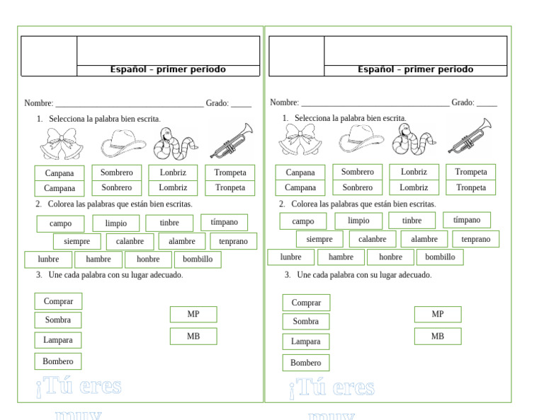 Quiz - Español - MP y MB | PDF
