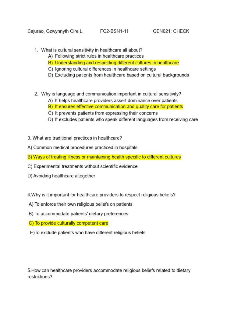 STS Allied Health Mod8 Check | PDF