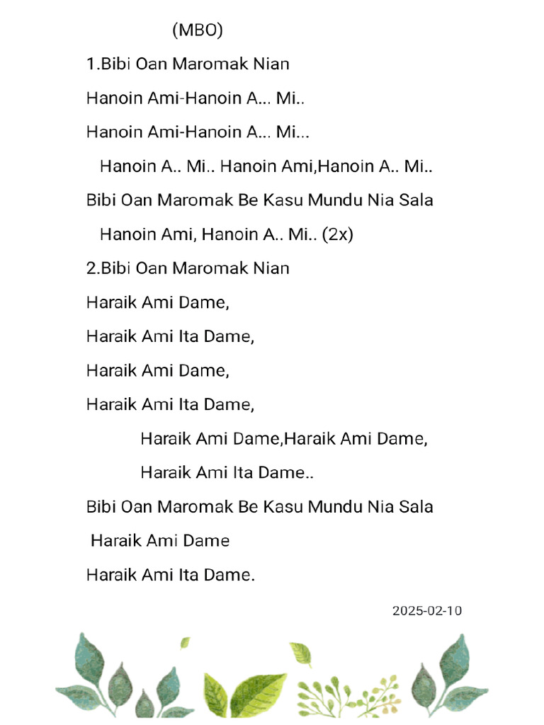 Bibi Oan Maromak | PDF