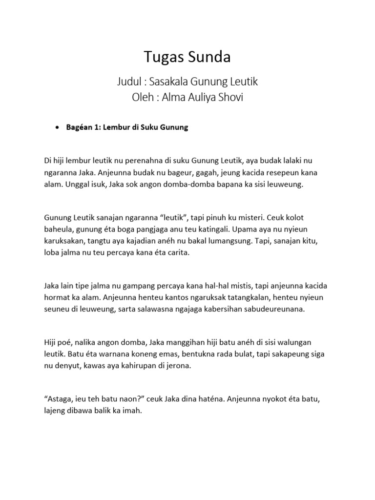Tugas Sunda | PDF