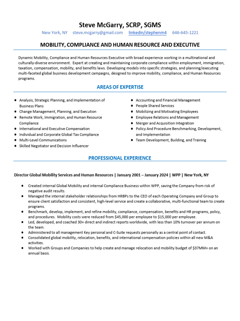 Stephen McGarry | PDF | Human Resource Management | Employment
