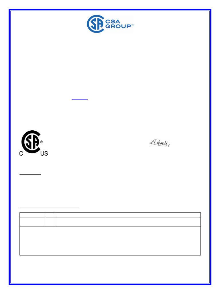 CSA certificate 26-01-2021 | PDF | Alternating Current | Hertz