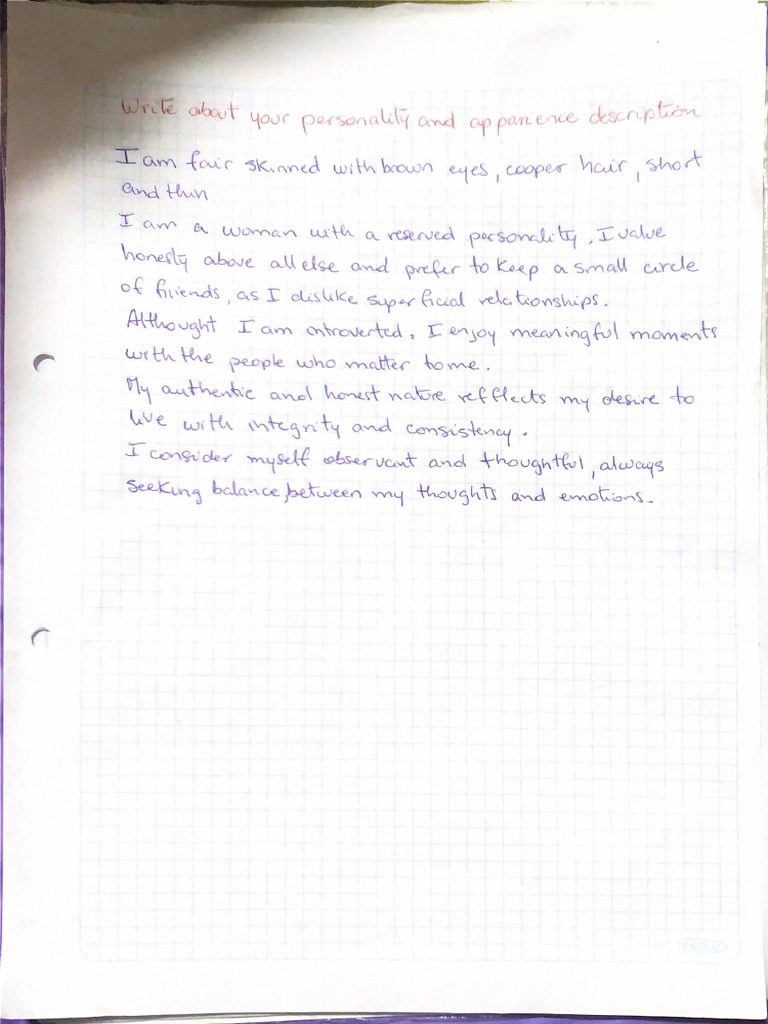 Inglés Writing Activity 4 | PDF