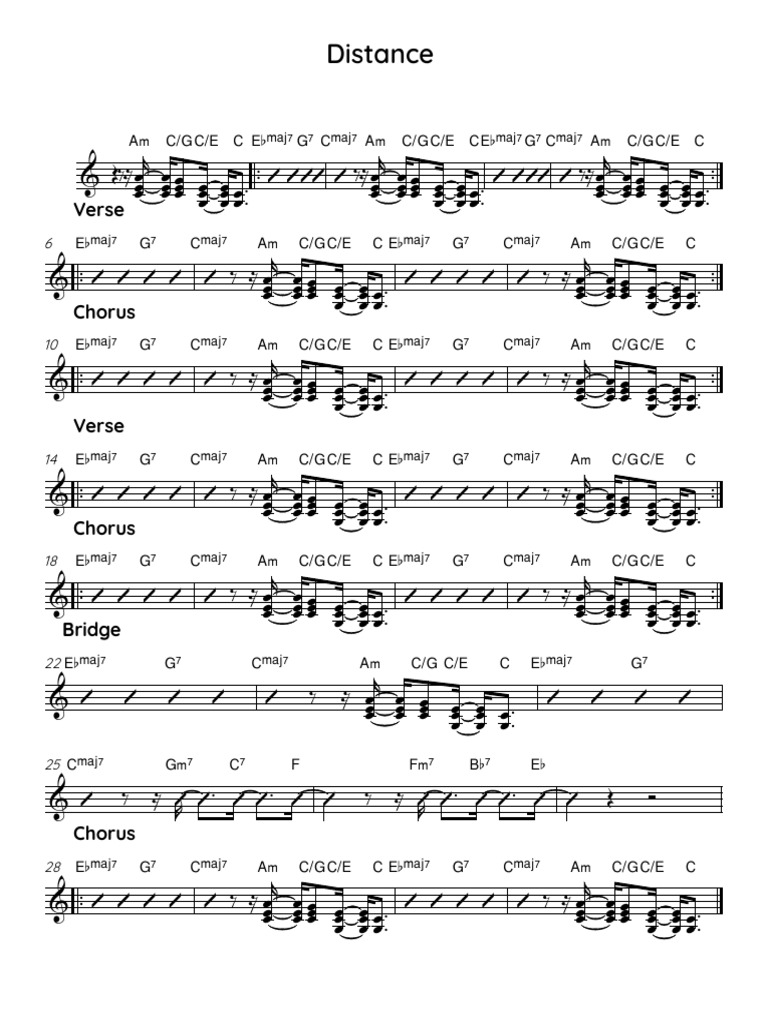 Distance - Full Score | PDF