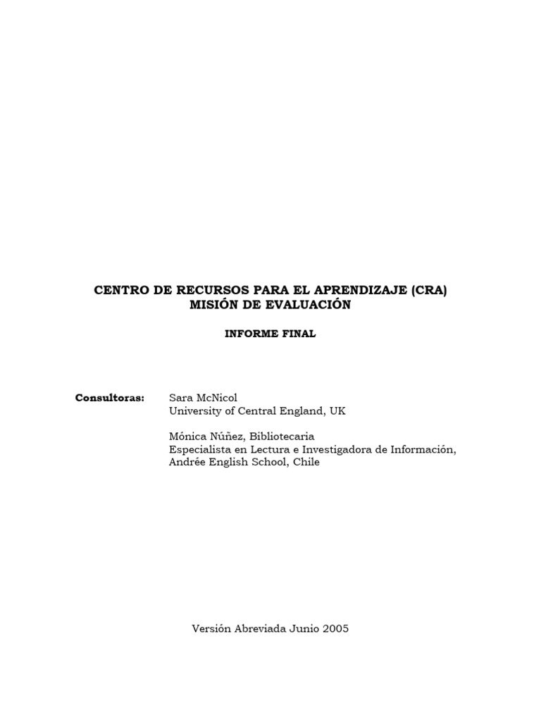 UNESCO - Centro de Recursos para El Aprendizaje (CRA) Programa - Centro ...