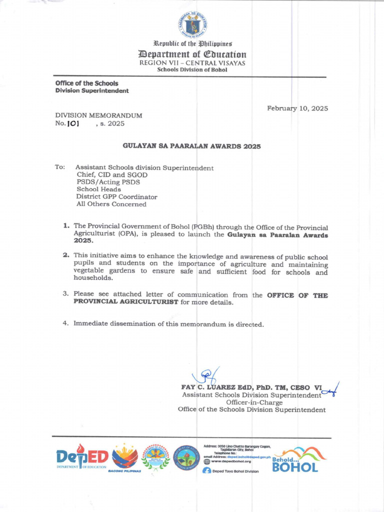 DM No. 101, S. 2025 | PDF