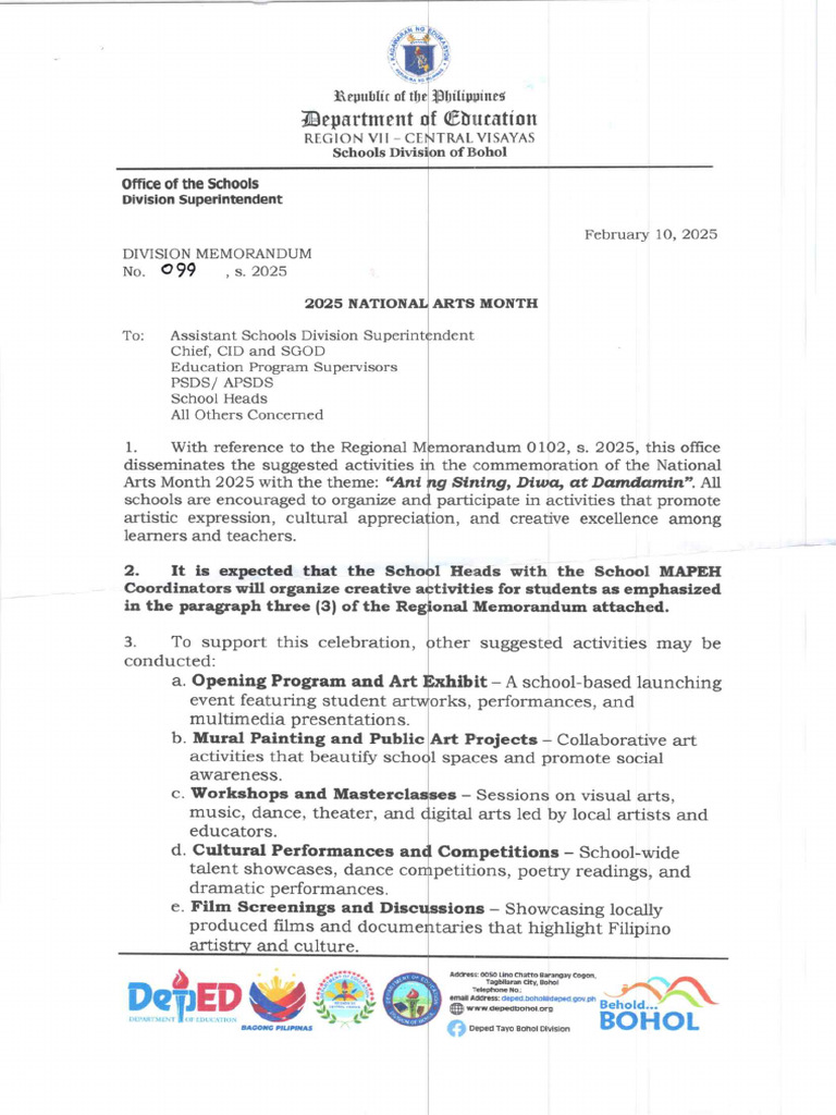 DM No. 099 S. 2025 | PDF
