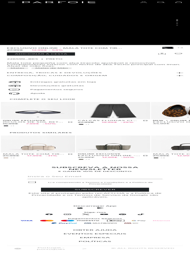 Exclusivo Online - Mala Tote Com Tiracolo Preto Parfois | PDF
