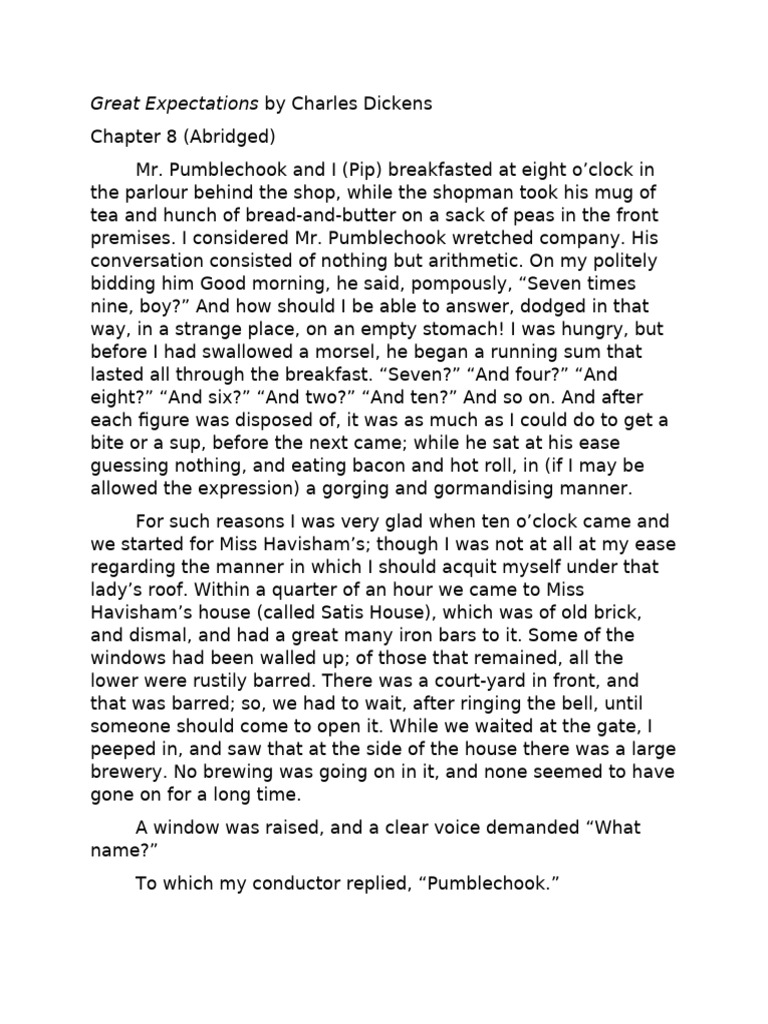 Text Great Expectations 8 | PDF | Estella (Great Expectations) | Great ...