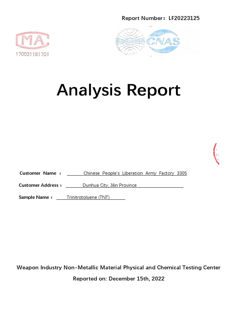Analysis Report | PDF | Solubility | Water