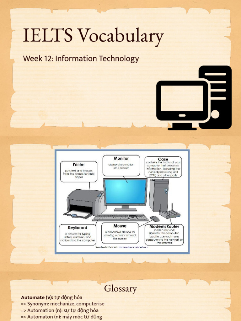 IELTS Vocabulary Week 24 - 02 Information Technology | PDF