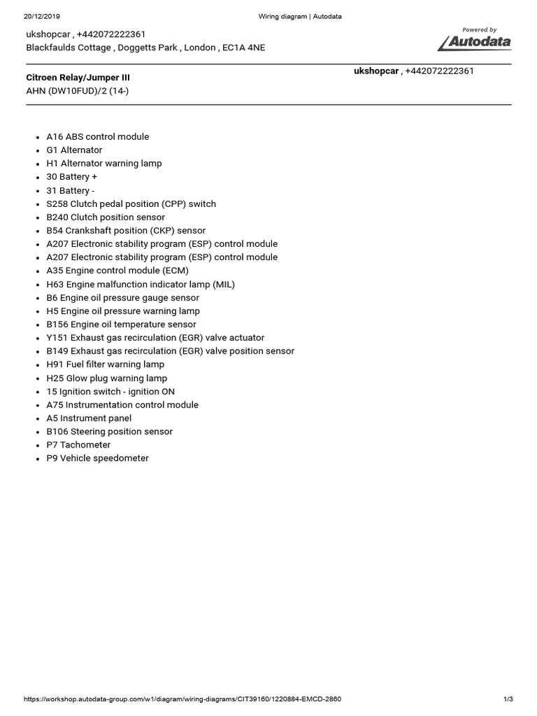 JUMPER III - 2,0D BlueHDi 4x2-AHN (DW10FUD) 2.0 (2014-19) - 2 | PDF | Vehicle Technology | Vehicles